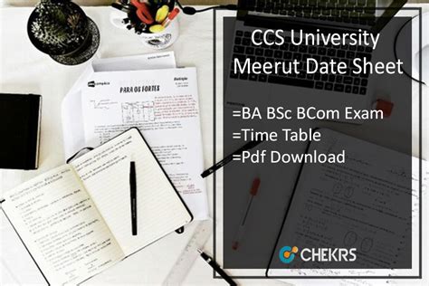Ccs University Date Sheet 2025 Ba Bsc Bcom 1st 2nd 3rd Year Time Table