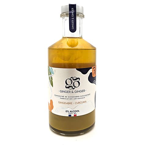 Ginger And Ginger Jus De Gingembre Curcuma Concentré Bio 500ml France