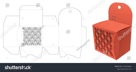 Japanese Stenciled Chamfered Packaging Hang Hole Stock Vector Royalty