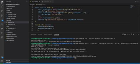 how to create and deploy an upgradeable smart contract using