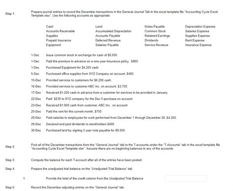 Solved Prepare Journal Entries To Record The December Chegg