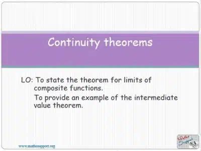 AP Continuitytheorems Math Support
