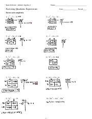 Master Factoring Quadratic Expressions Step By Step Guide Course Hero