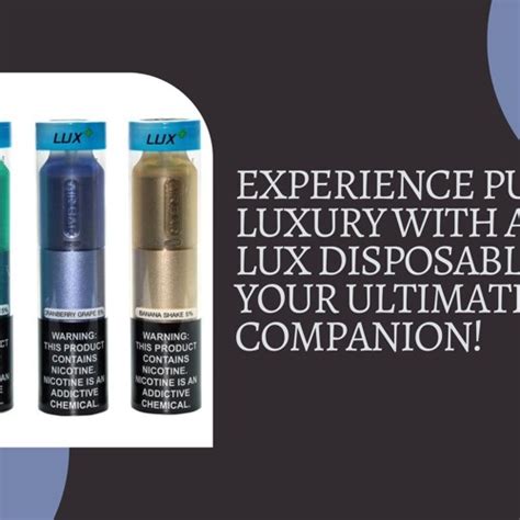 Stream Experience Pure Luxury With Air Bar Lux Disposable Vape Your