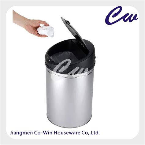30l Stainless Steel Touchless Trash Can With Lid Sensormotion
