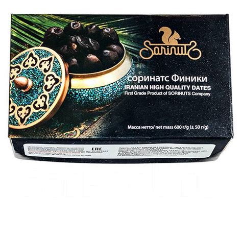 Финики сушеные в коробочке 600 г 1 уп. х 12 шт. Sorinuts - Продукты ...