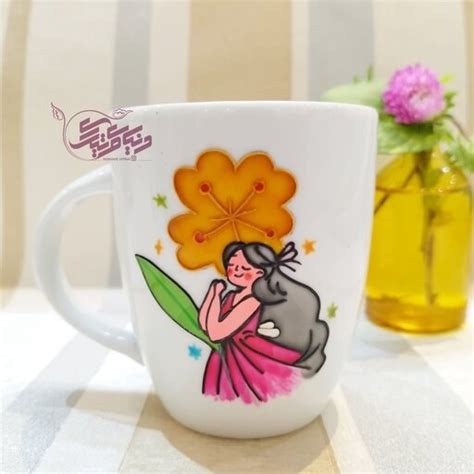 خرید و قیمت ماگ دختر رویا، لیوان ویترای، نقش برجسته و براق، ماگ سرامیکی
