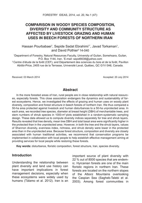 Pdf Comparison In Woody Species Composition Diversity And Community
