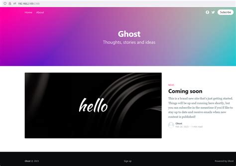 self host a ghost blog on your home server using portainer and docker