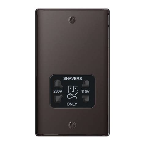 Wholesale Dual Voltage Shaver Socket Black Nickel Ck Electricals
