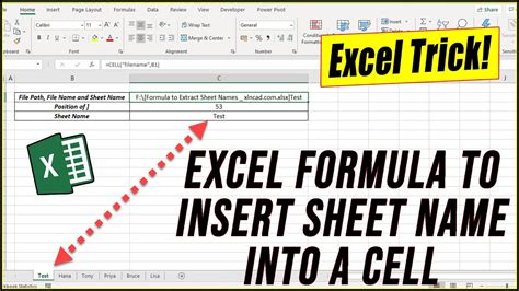 refer to excel sheet name in formula