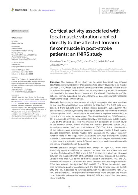 Pdf Cortical Activity Associated With Focal Muscle Vibration Applied