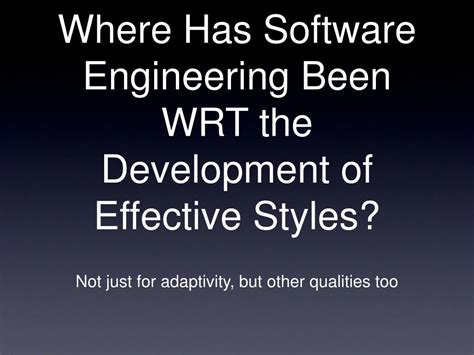 Ppt Runtime Software Adaptation Framework Approaches Styles
