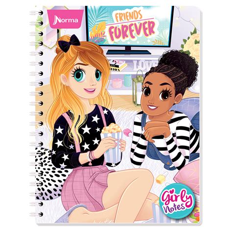 Cuaderno Americano Norma Girly Notes Cuadro Grande 100 Hojas Delsol