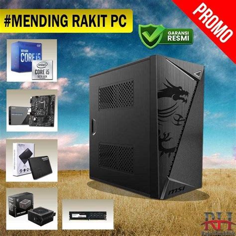 Jual Cpu Pc Rakitan Kantor Core I5 10400 H410ssd 500gbram 16gbpsu