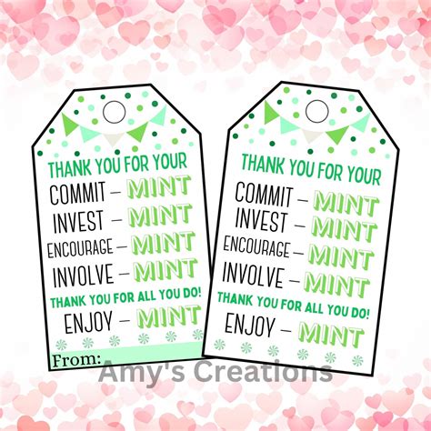 Thank You For Your Commit Mint Free Printable Free Printable A Z