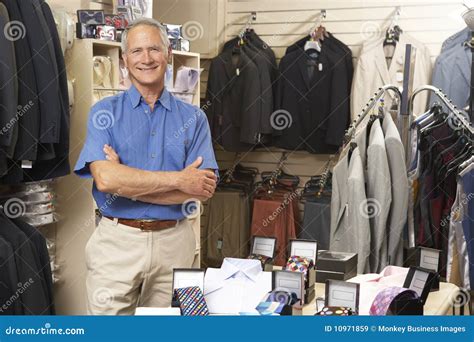 Male Sales Assistant In Clothing Store Stock Image Image Of Owner