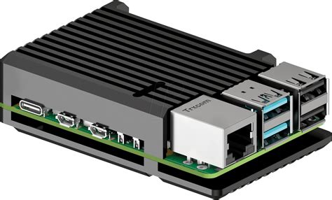 Rpi5 Case Alu03 Housing For Raspberry Pi 5 Aluminum Black Integrated Heat Sin At Reichelt