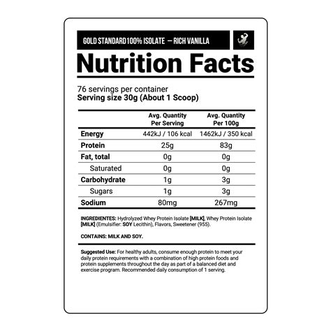 Ripley SUPLEMENTO OPTIMUM NUTRITION GOLD STANDARD 100 ISOLATE 5 LB