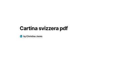 Cartina Svizzera Pdf