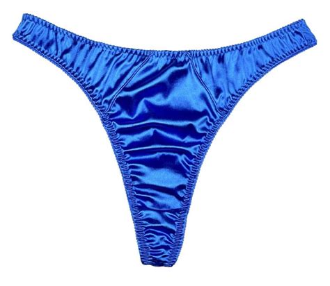Retro Satin Thong Royal Blue Xl Gem