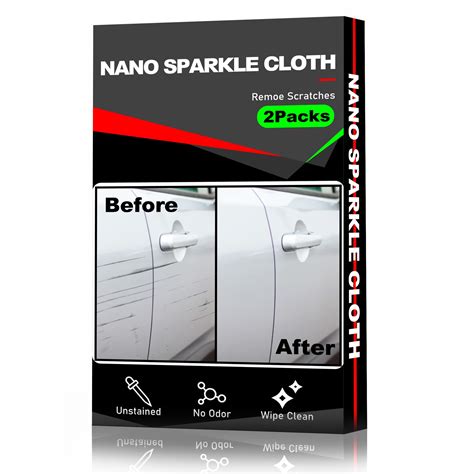 2 Pack Nano Sparkle Cloth For Car Scratches Nano Magic Cloth Scratch