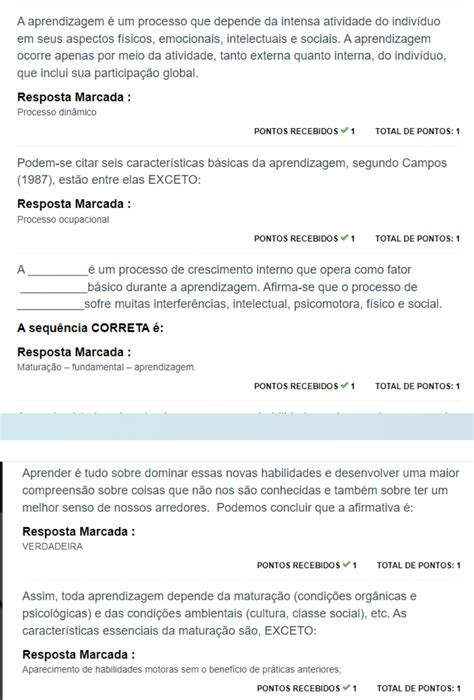 Prova Faveni Psicologia Do Desenvolvimento E Da Aprendizagem 0 A 10