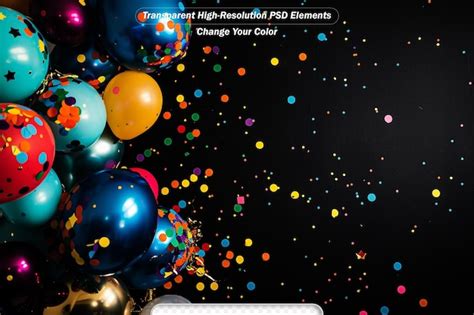 Фон празднования с воздушными шарами и конфетами Векторная иллюстрация Премиум Ai