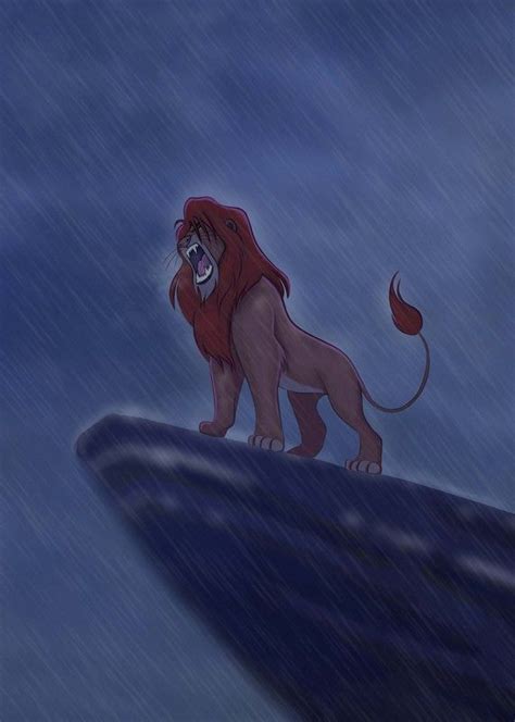 Walks Up As King Simba Pride Rock
