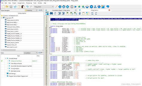 de1开发板verilog实现简易乒乓球游戏（有上板照片验证） de1板 csdn博客