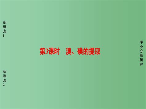 高中化学专题2从海水中获得的化学物质第1单元氯溴碘及其化合物第3课时溴碘的提任件苏教版必修word文档在线阅读与下载无忧文档