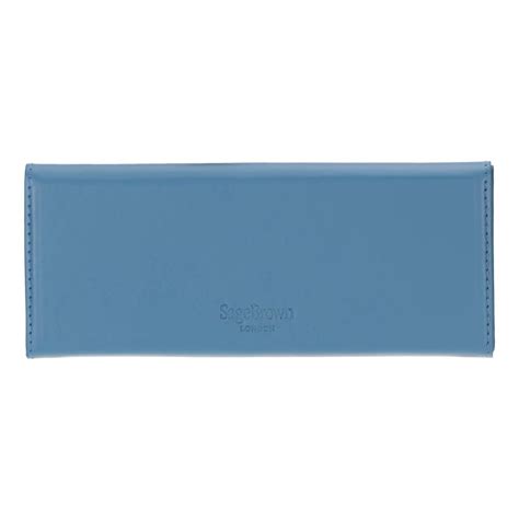 Triangular Leather Glasses Case Blue Glasses Cases Sagebrown