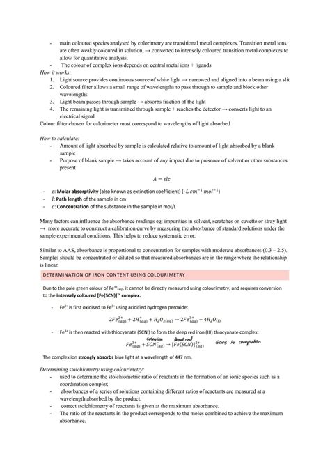 Module 8 Chem Notes Chemistry Year 12 Hsc Thinkswap
