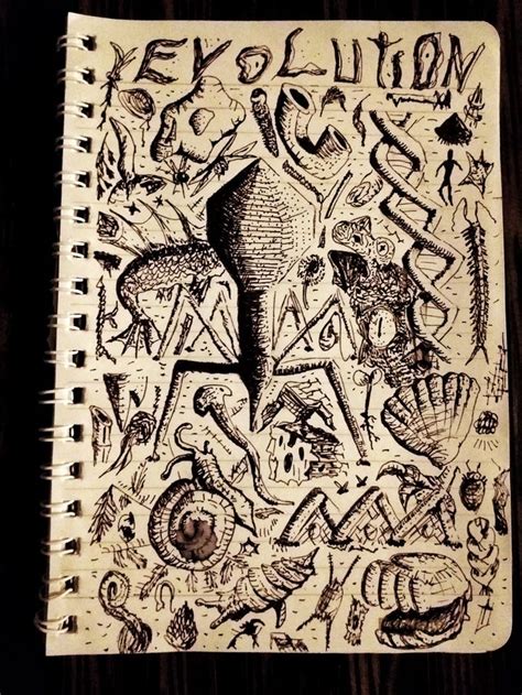 Evolution Sketch On Notebook