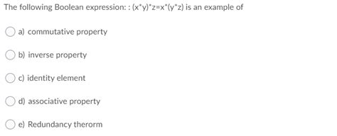 Solved The Following Boolean Expression X Y Z X Y Z Chegg Com