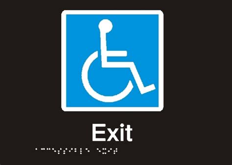 Braille Exit Sign By Hillmont Braille Signs
