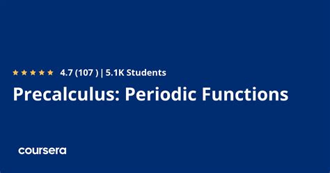 Precalculus Periodic Functions Coursera