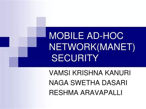 PPT Enhancing Security In Mobile Ad Hoc Networks Challenges And Solutions PowerPoint