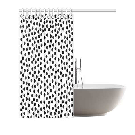 Black Polka Dot Design Shower Curtain 66x72 Id D36252