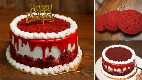 تزيين كيكة للمبتدئين سهلة جدا Red Velvet Cake Recipe Youtube