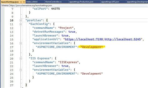 Use Multiple Environments In Aspnet Core