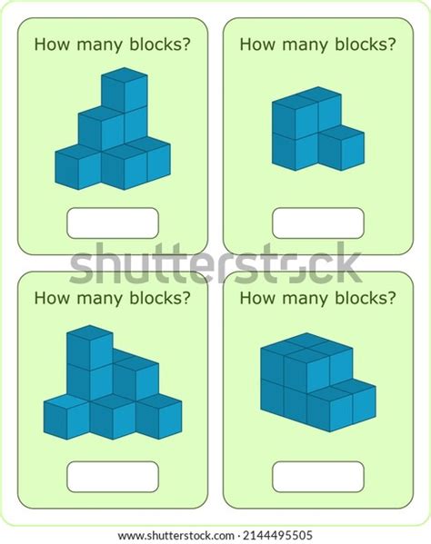 Illustration Count Number Cubes Given Figure Stock Vector Royalty Free Shutterstock
