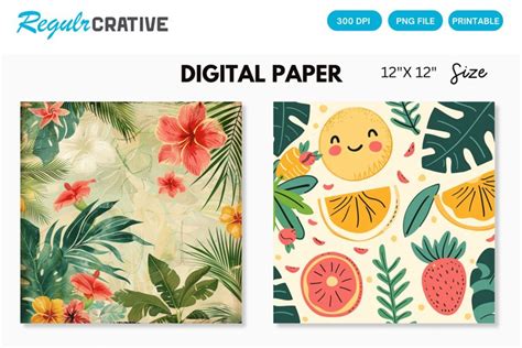 Summer Fun Digital Paper Summer Background