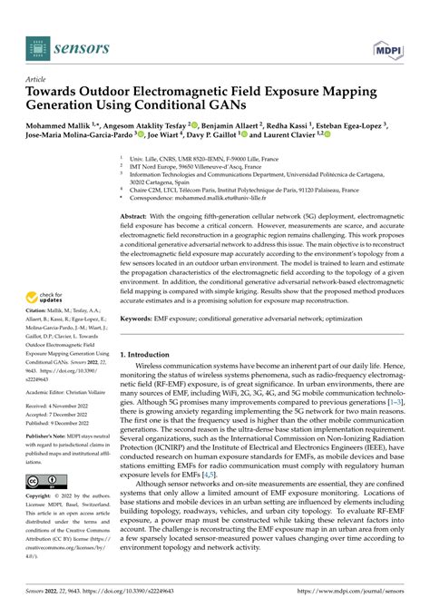 Pdf Towards Outdoor Electromagnetic Field Exposure Mapping Generation