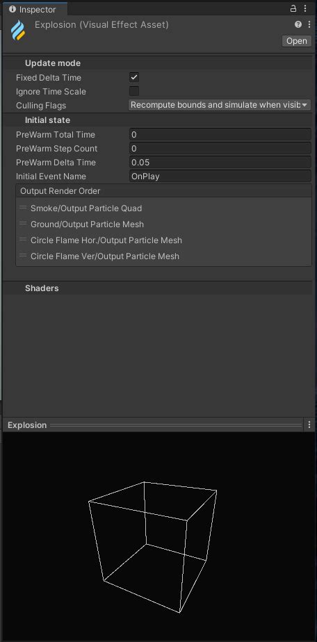 Vfx Invisible Until Opened In The Inspector Unity Engine Unity