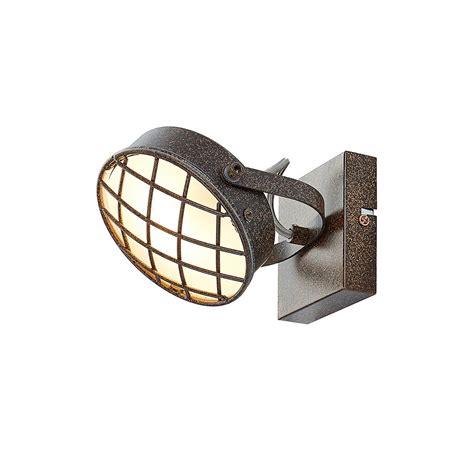 Lindby Spot Tamin Couleur Rouille 1 Lampe Verre G9 Lampe