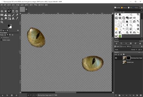 How To Make Glowing Eyes In GIMP 3 Steps Example