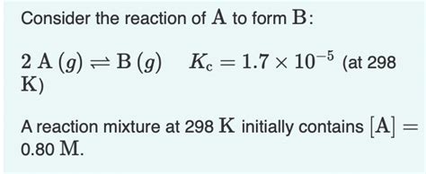 solved consider the reaction of a to form b 2