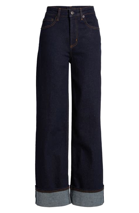 Rails Getty High Waist Cuffed Wide Leg Jeans Nordstrom