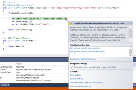 Entity Framework NET C CRUD Operations Work But Never Gets Updated In The Database Stack